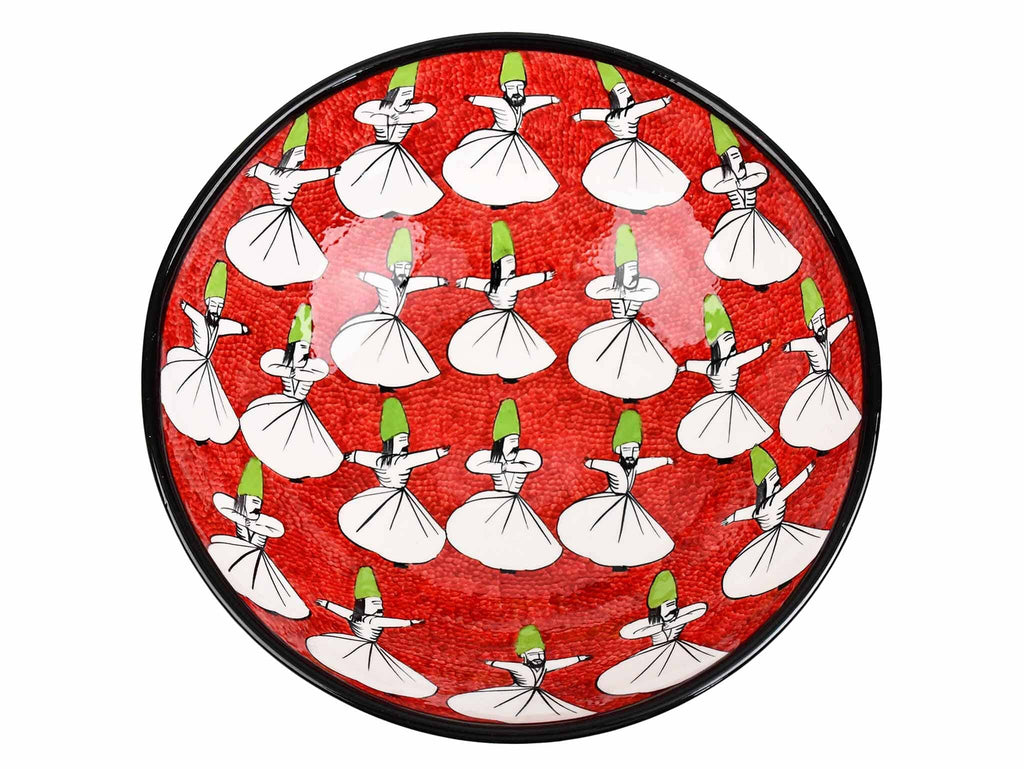 Turkish Bowls 25cm Whirling Dervish Red | Sydney Grand Bazaar