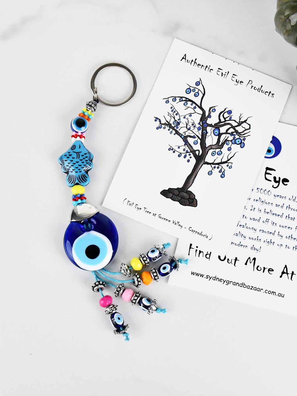 Evil Eye Fish Design Keyring | Turkish Gifts & Homewares | Australia ...