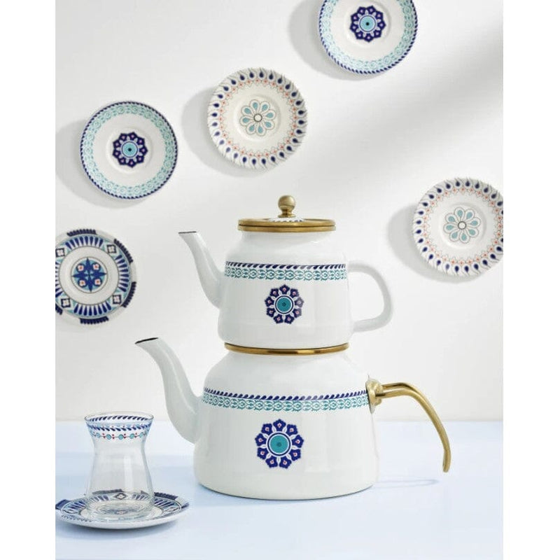 Turkish Teapot Set Caydanlik | Karaca Mai Seljuk Series Turkish Teapot ...