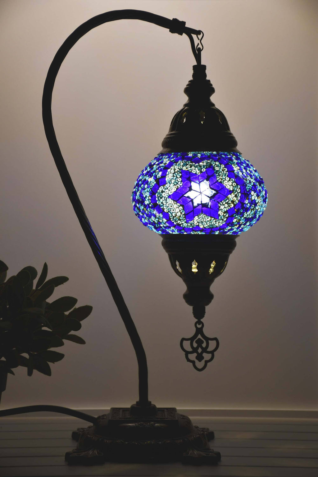Quality Turkish Lamp Hanging Blue Beads | Authentic Turkish Lamps ...