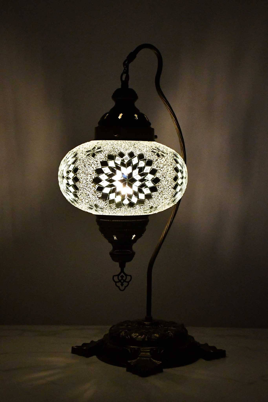 Turkish Lamp Large Clear White Star Design 2 | Sydney Grand Bazaar | AU