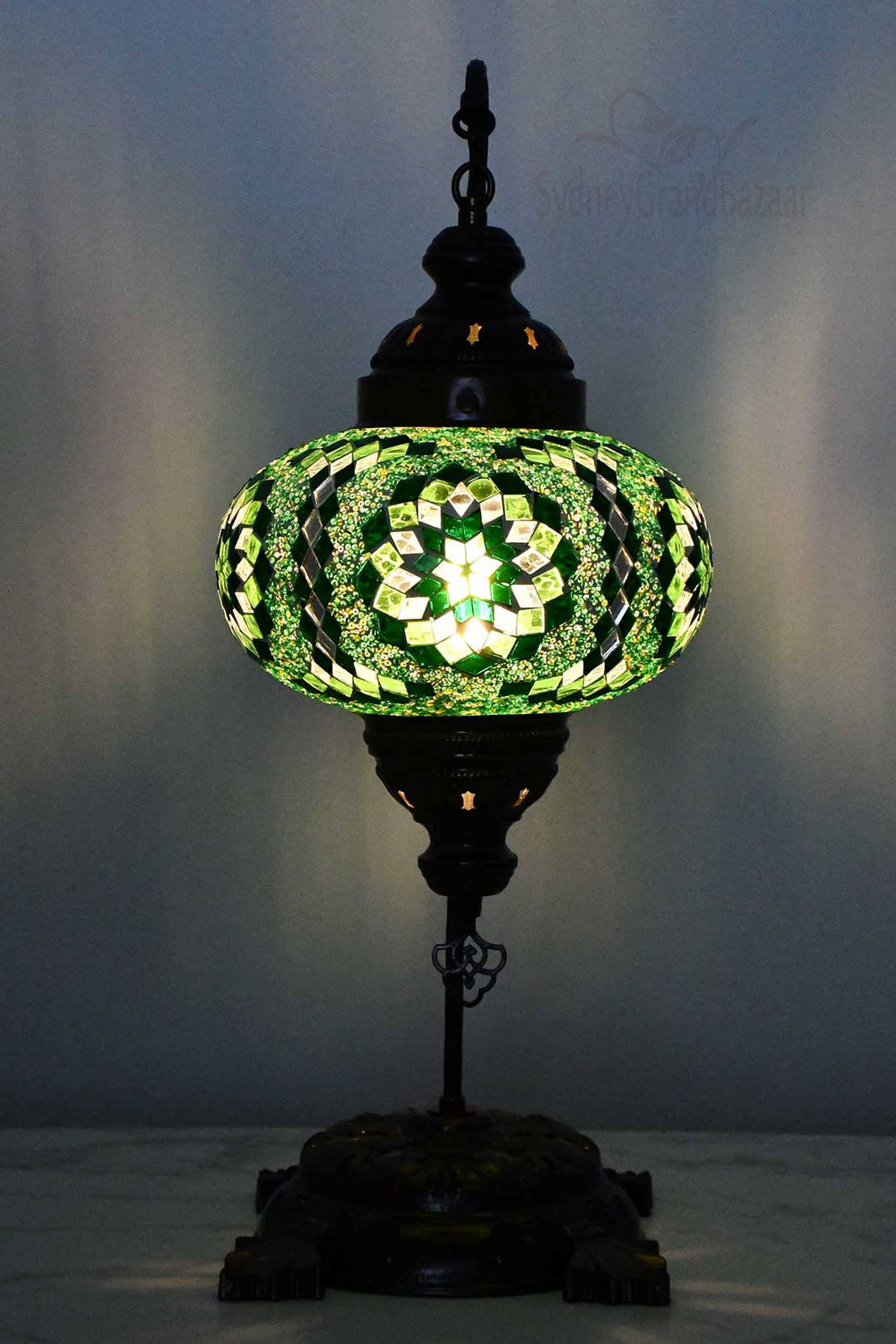 Turkish Lamp Large Green Star Bead 3 | Sydney Grand Bazaar | Australia