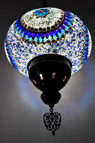 Turkish Ceiling Light Star Circle Blue B4 | Pendant Lights | Sydney ...