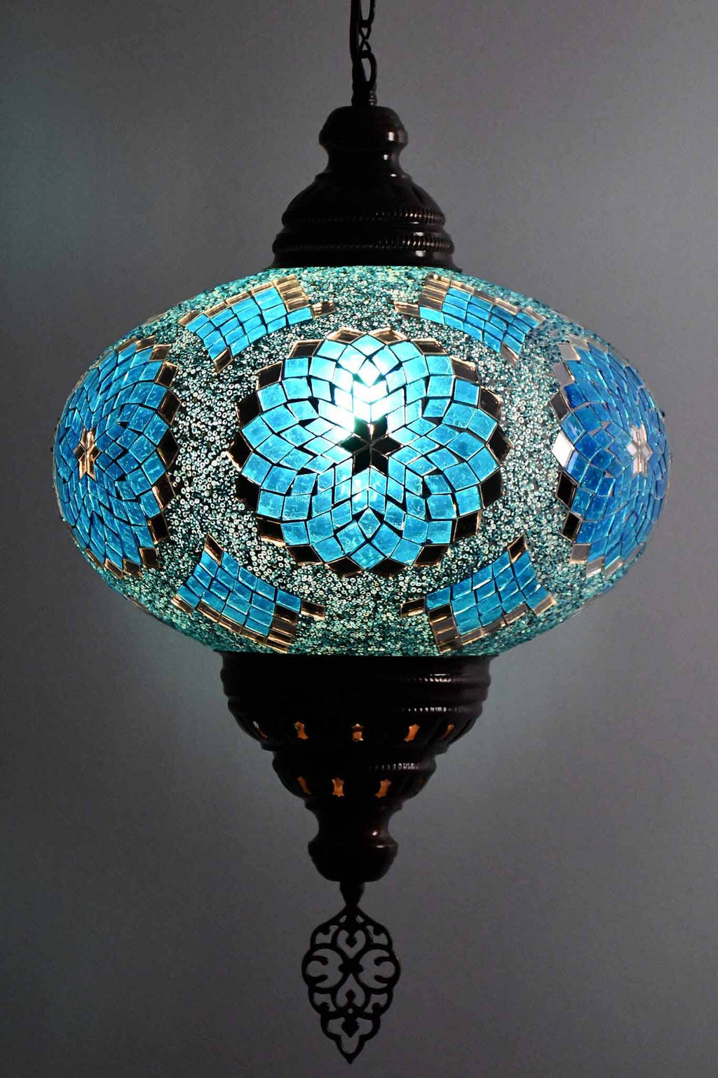Turkish Pendant Light Turquoise Star Circle B5 | Arabic Lights – Sydney ...